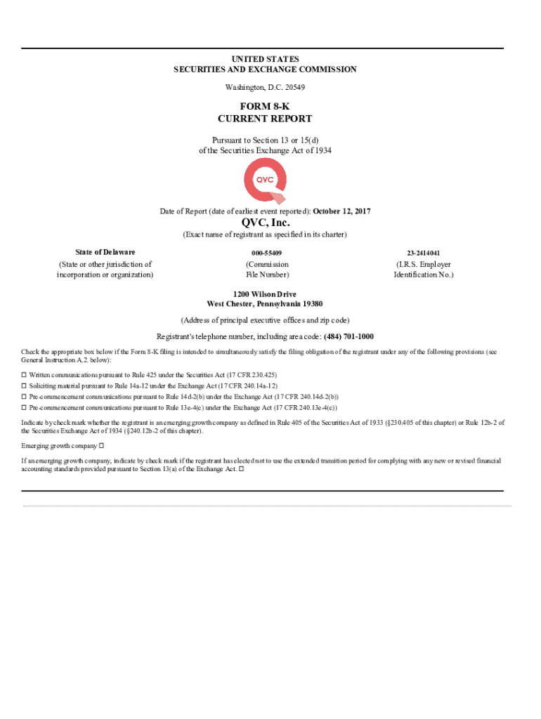 Fillable Online QVC, Inc. - Qurate Retail, Inc. Fax Email Print - pdfFiller