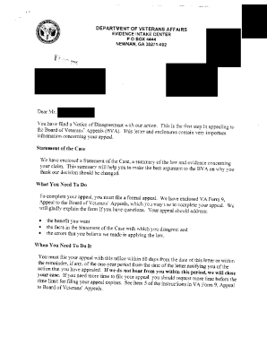 Fillable Online VA FORM 10182, DECISION REVIEW REQUEST Fax Email Print ...