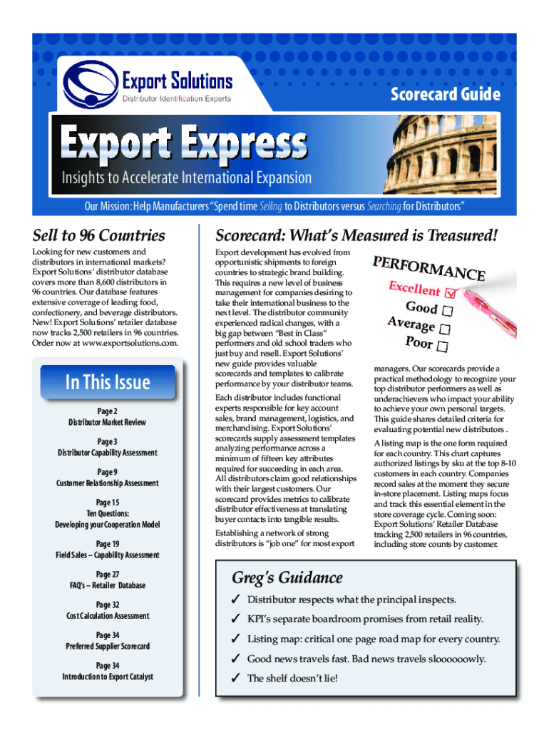 Fillable Online Using a Corporate Scorecard to Drive Greater Investment ...