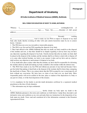 Fillable Online Department of Anatomy - AIIMSBathinda Fax Email Print ...