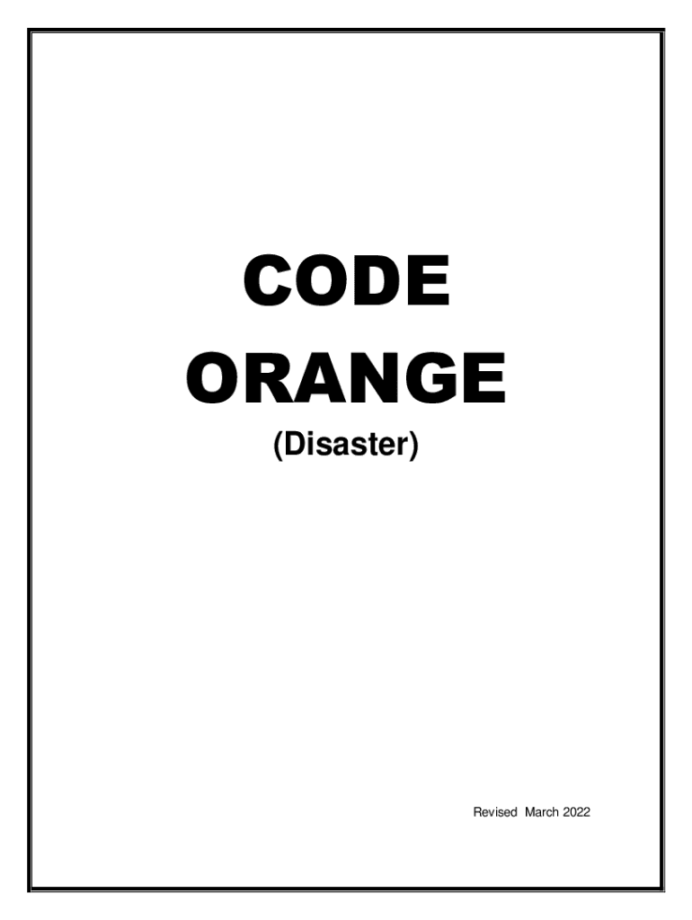 Fillable Online Code Orange: The Crucial Difference Digital Schedules ...
