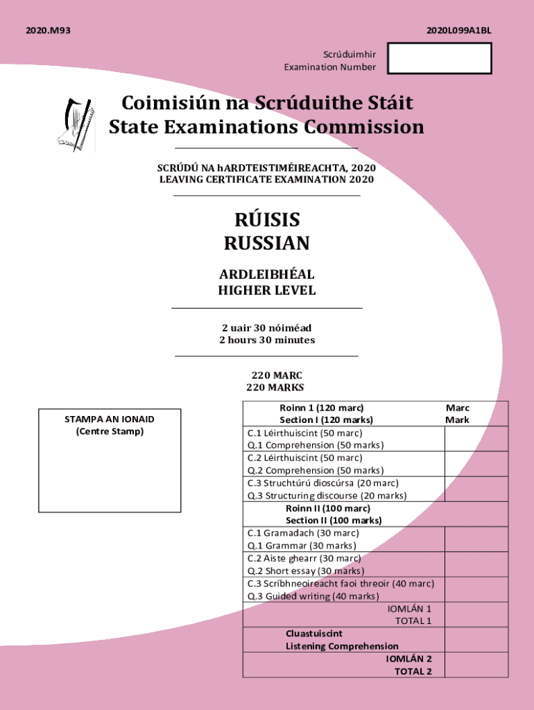 Fillable Online Education (Leaving Certificate 2021) (Accredited Grades ...