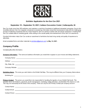 Fillable Online Gen Con - Indiana Convention Center & Lucas Oil Stadium ...