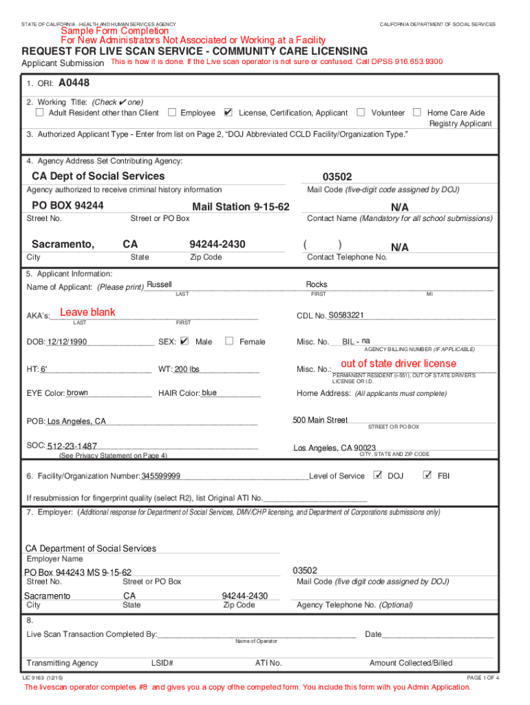 Fillable Online Sample Form Completion Fax Email Print - pdfFiller