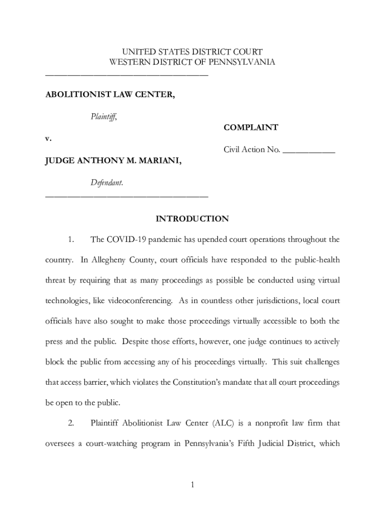 Fillable Online Over 60 judicial misconduct complaints filed against Judge ... Fax Email Print ...