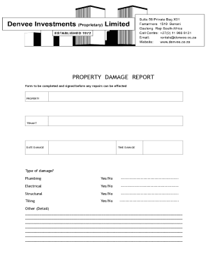 Fillable Online PROPERTY DAMAGE CLAIM FORMGeneva Rock Fax Email Print ...