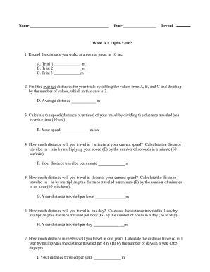 Fillable Online light-years-worksheet... Fax Email Print - pdfFiller