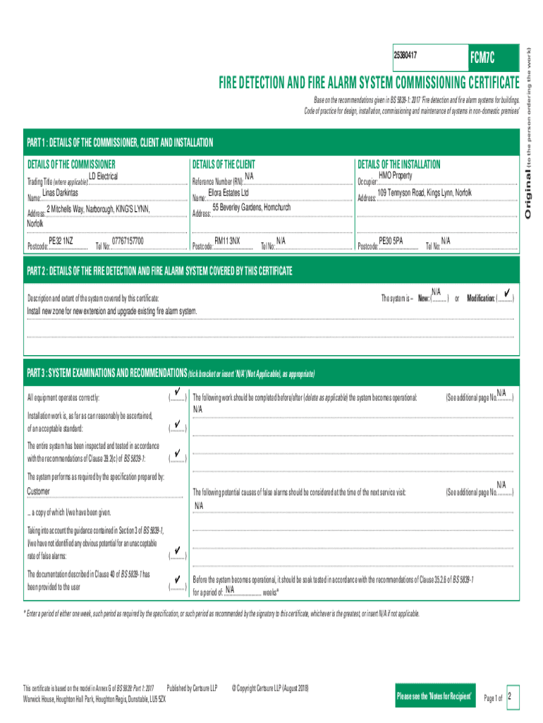 Fillable Online Fire detection and fire alarm systems for buildings - Part 1 ... Fax Email Print ...