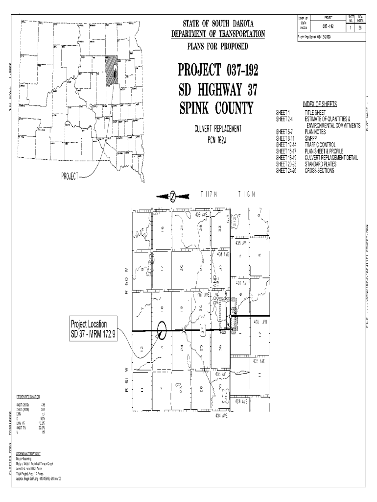 Fillable Online apps sd Estimate Sheet for Section Method Plans - dot ...