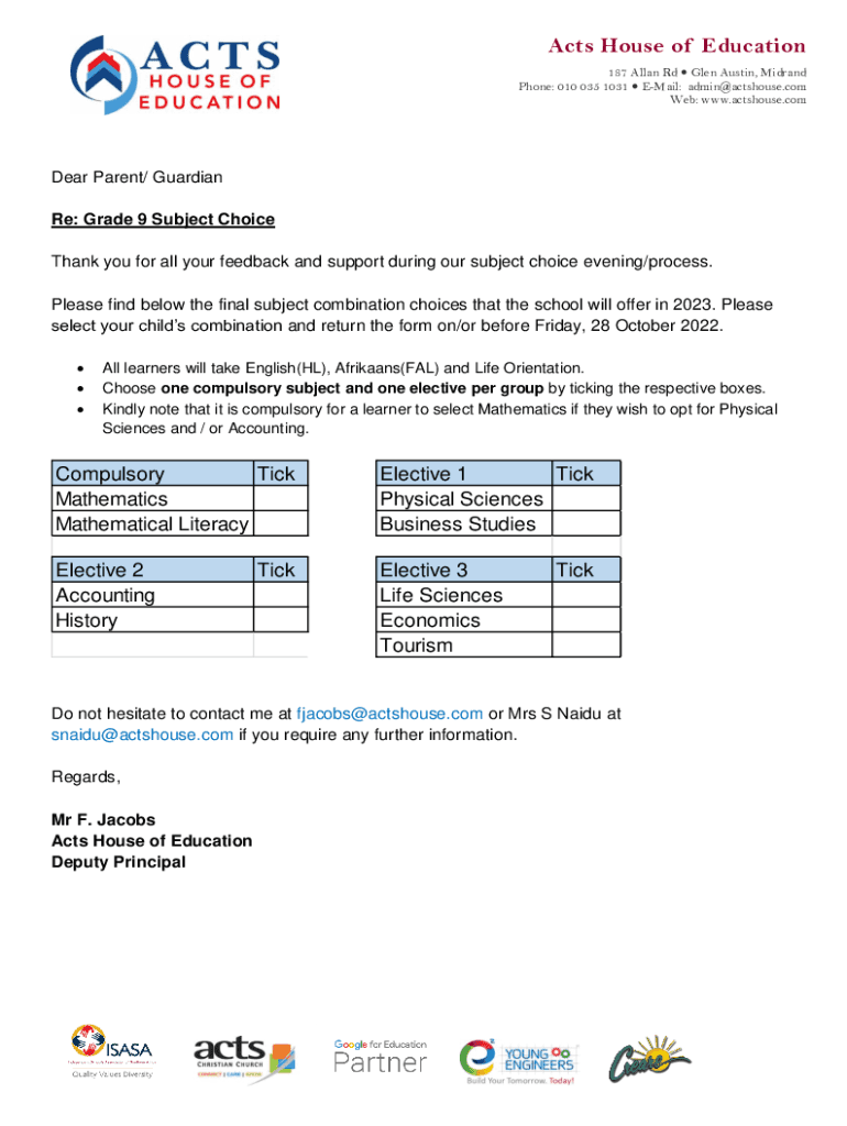 Fillable Online Acts House of Education classes welcomed back Fax Email ...