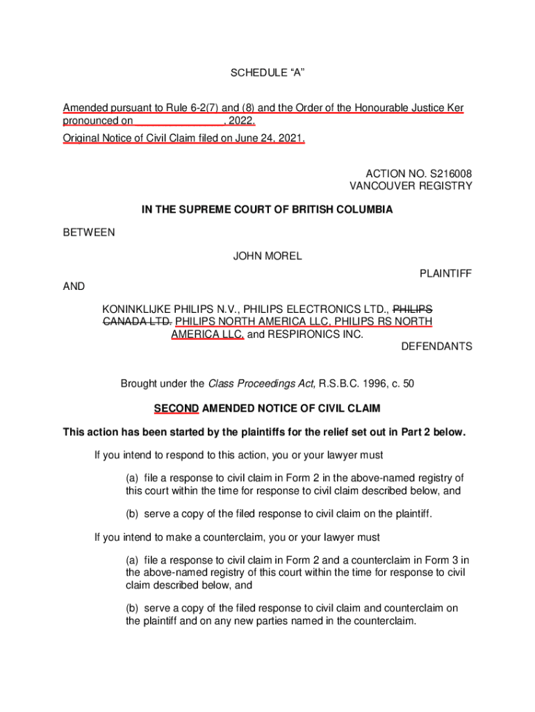 Fillable Online SCHEDULE A Amended pursuant to Rule 6-2(7) and (8) and ...