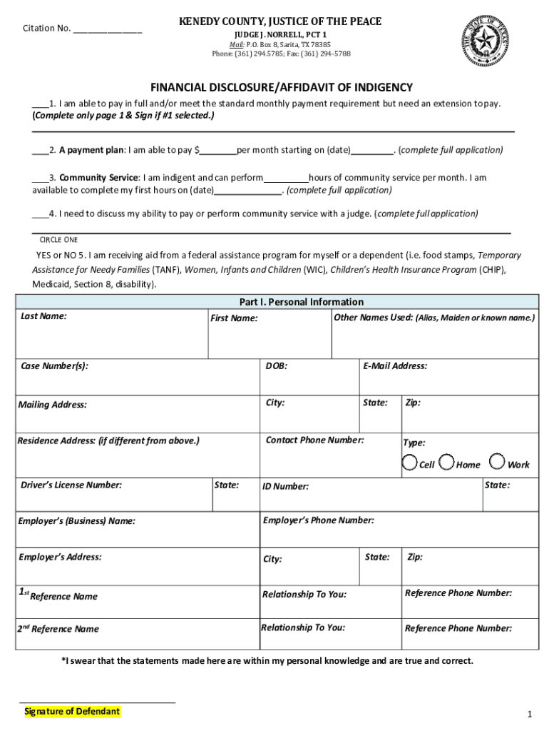 Fillable Online Traffic Information Forms - Justice of the Peace ...