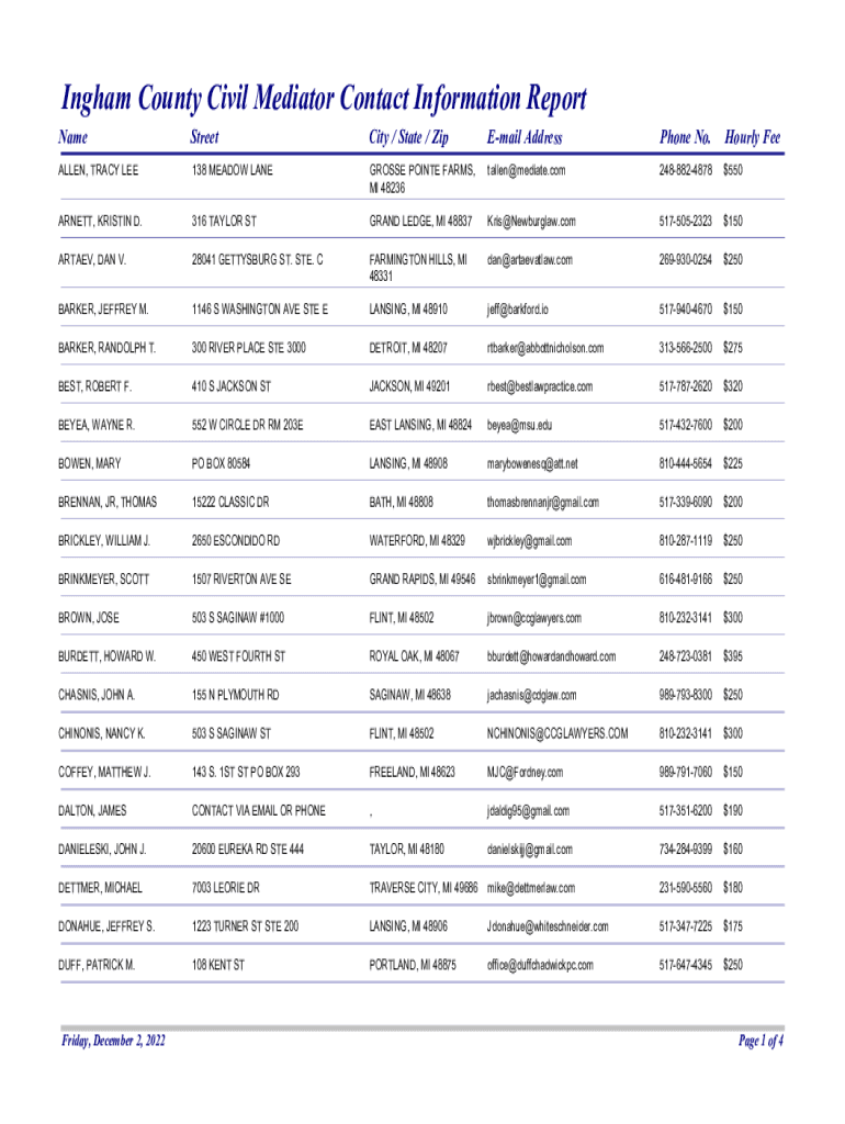 Fillable Online 30th Circuit Court Clerk's Office - Welcome to Ingham ...