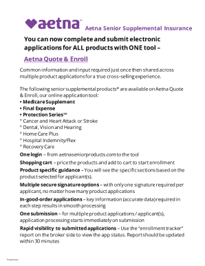 Fillable Online Aetna Senior Supplemental Insurance* Claim Submission ...