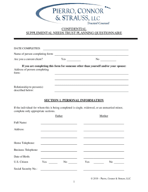 Fillable Online Sample Special Needs TrustsNolo Fax Email Print - pdfFiller