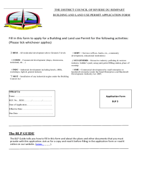 Fillable Online Fill in this form to apply for a Building and Land use ...