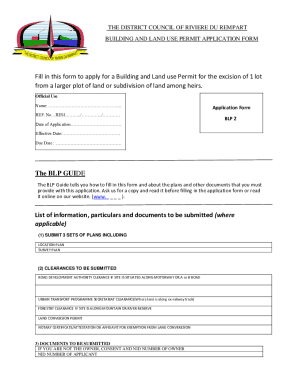 Fillable Online Building and Land Use Permit Application Form Fax Email ...