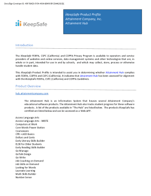 Fillable Online iKeepSafe Product Profile - Attainment Company, Inc ...