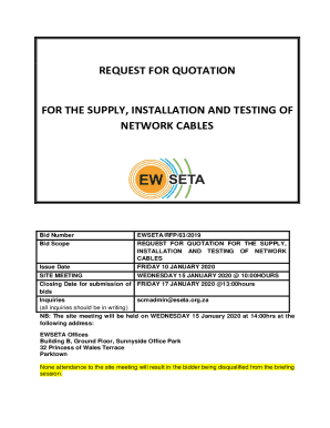 Fillable Online request for quotation for the supply, installation and ...