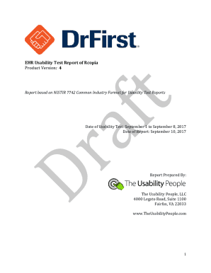 Fillable Online Usability Test Report of Team Chart Concept Version 7.1 ...