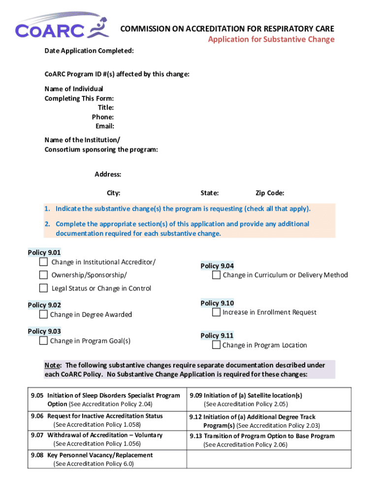 Fillable Online Accreditation Standards for Entry into Respiratory ...