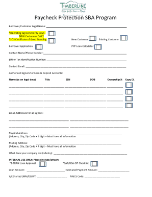Fillable Online New Paycheck Protection Loan Guidance for Businesses ...