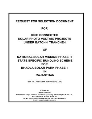 Fillable Online Request for Selection of Grid Connected Solar PV ...