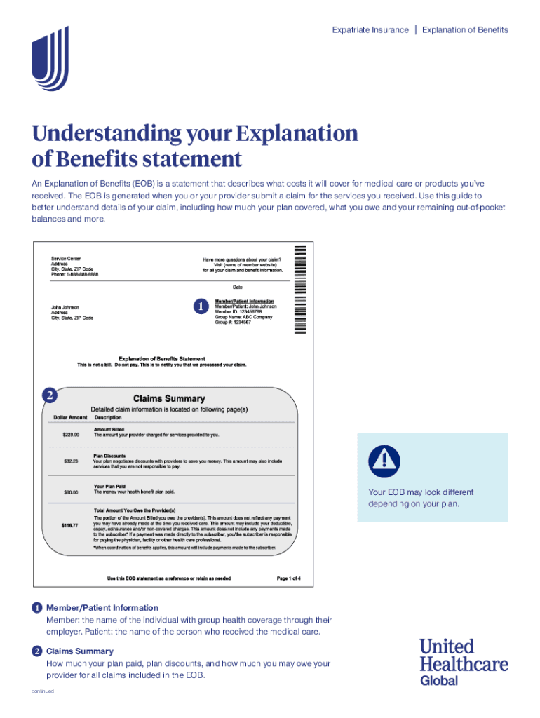 Fillable Online How do I read an Explanation of Benefits (EOB)? Fax ...