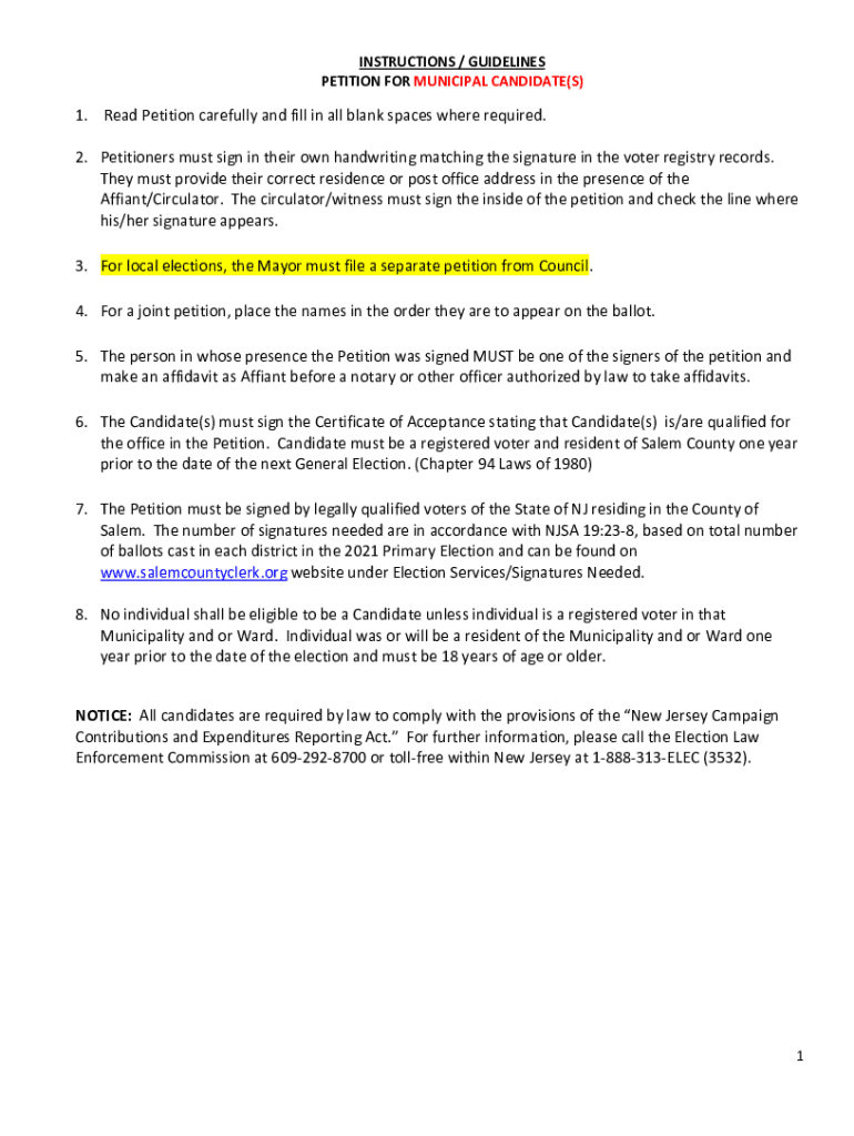 Fillable Online 1. Read Petition carefully and fill in all blank spaces, where required ... Fax ...