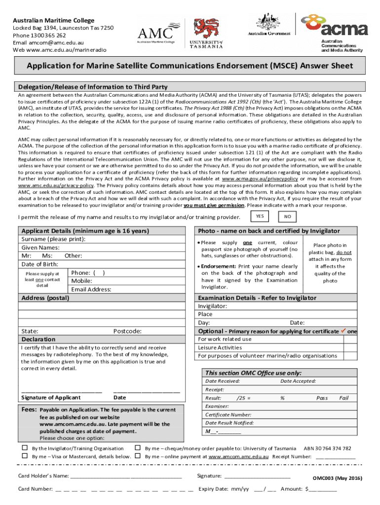 Fillable Online Application for Authorisation as an Invigilator to ...