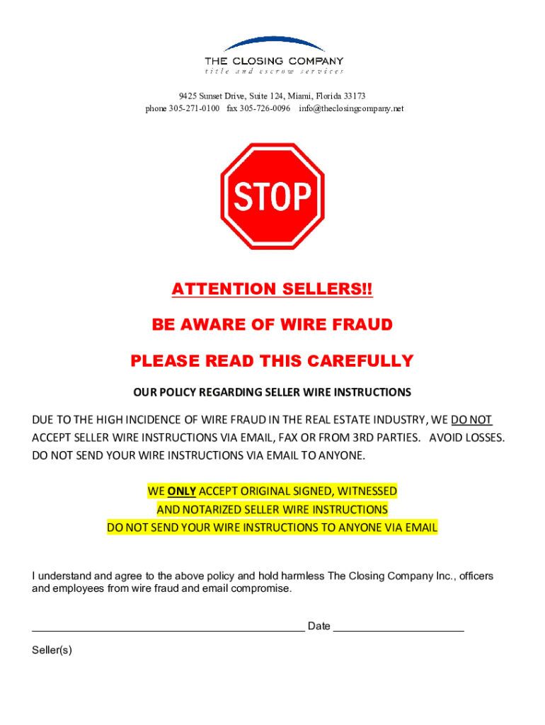 Fillable Online Florida Title Search Request - The Closing Company Fax ...