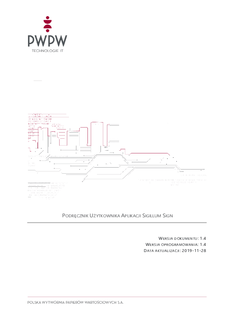 Fillable Online PODRCZNIK UYTKOWNIKA APLIKACJI SIGILLUM SIGN Fax Email ...