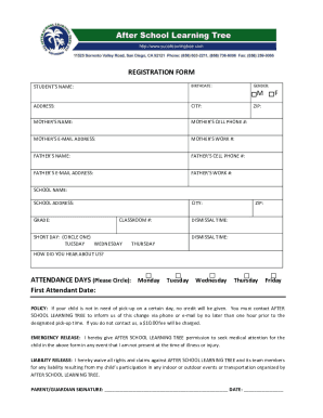 Fillable Online Child Registration Form - Advocare Summit Pediatrics ...