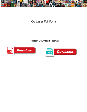 Fillable Online Cw Laser Full Form. Cw Laser Full Form wxga Fax Email ...