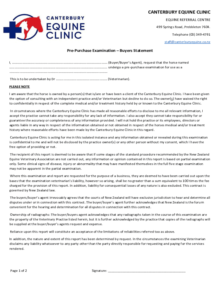 Fillable Online Pre-purchase-Buyers-examination.pdf Fax Email Print ...