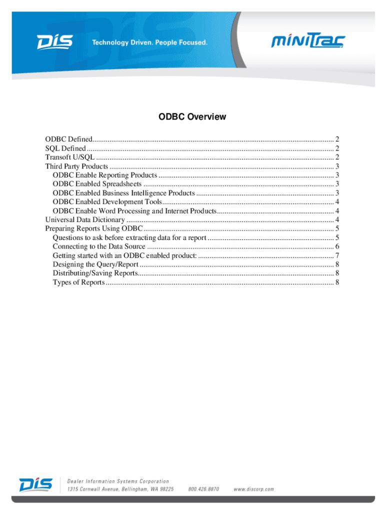 Fillable Online Using in Third-Party Tools - ODBC Driver for SQL Server Fax Email Print - pdfFiller