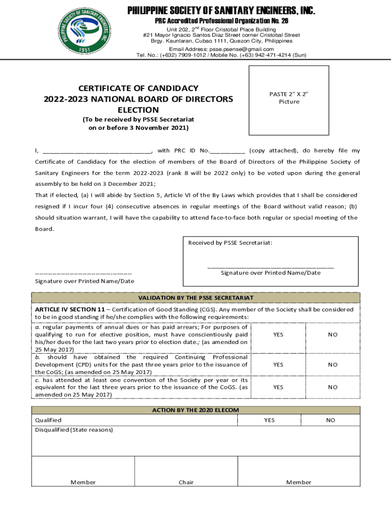 Fillable Online Philippine Society of Sanitary Engineers, Inc ...