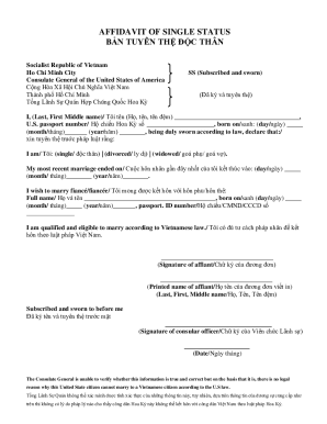 Fillable Online AFFIDAVIT OF SINGLE STATUS BN TUYN TH C ... - US Legal ...