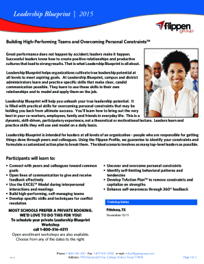 Fillable Online 6 Steps to Create a Leadership Blueprint to be the ...