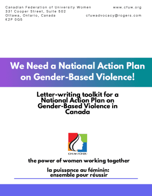 Fillable Online Letter-writing toolkit for a National Action Plan on ...