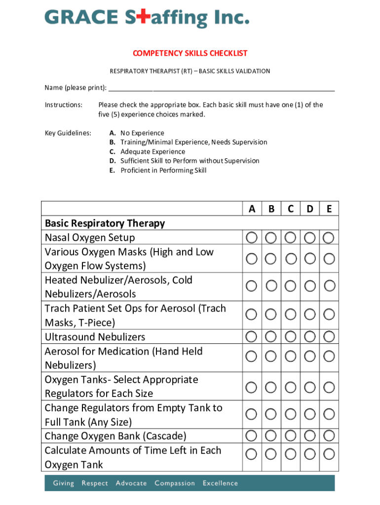 Fillable Online A B C D E Basic Respiratory Therapy Nasal Oxygen Setup ...
