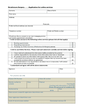 Fillable Online Prescription Message Service Authorisation Consent Form Fax Email Print - pdfFiller