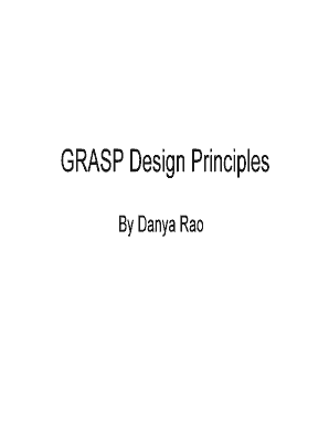 Fillable Online cs colorado GRASP Design Principles Fax Email Print ...