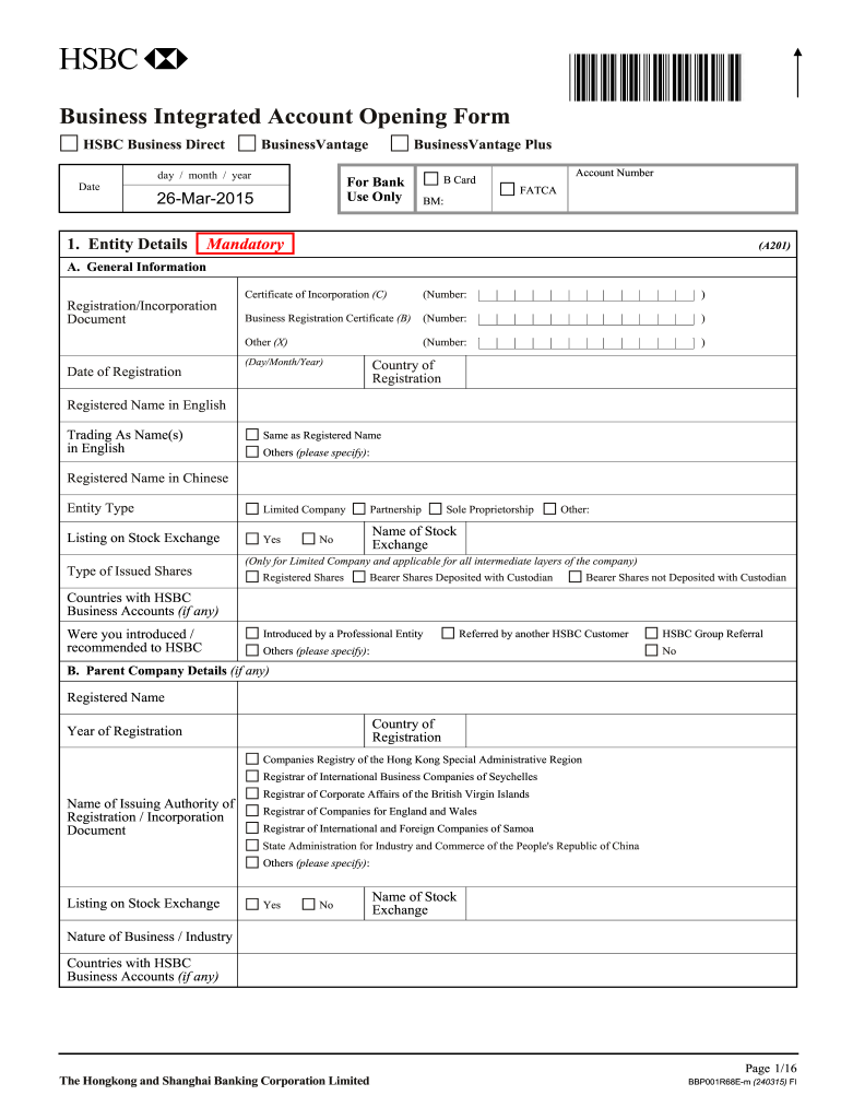 Hsbc Account Opening Fillable Form Printable Forms Free Online Hsbc Account Opening Fillable Form Printable Forms Free Online