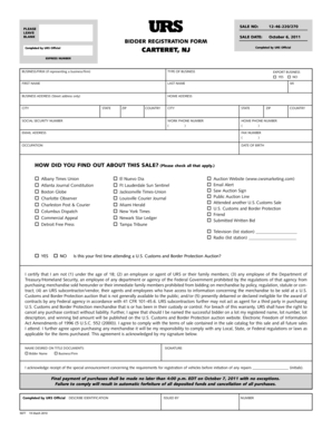 Fillable Online Completed by URS Official Fax Email Print - pdfFiller