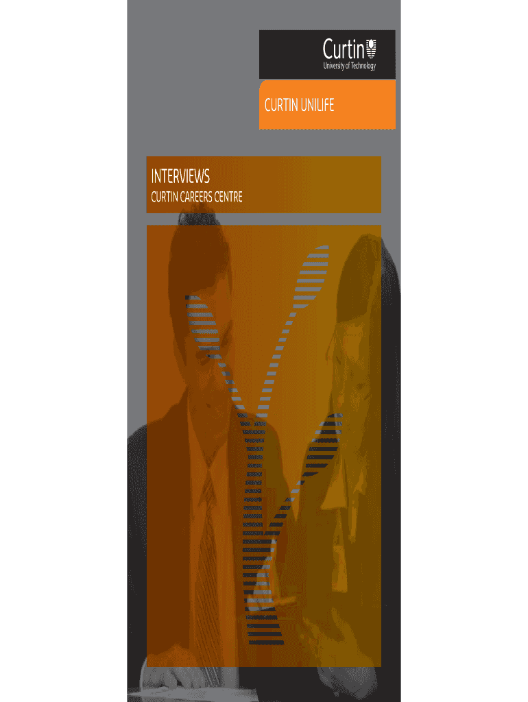 Fillable Online INTERVIEWS - Curtin University Fax Email Print - pdfFiller