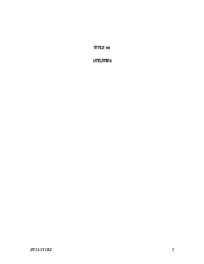 Fillable Online TITLE 10 UTILITIES UTILITIES 1 TITLE 10 UTILITIES ...