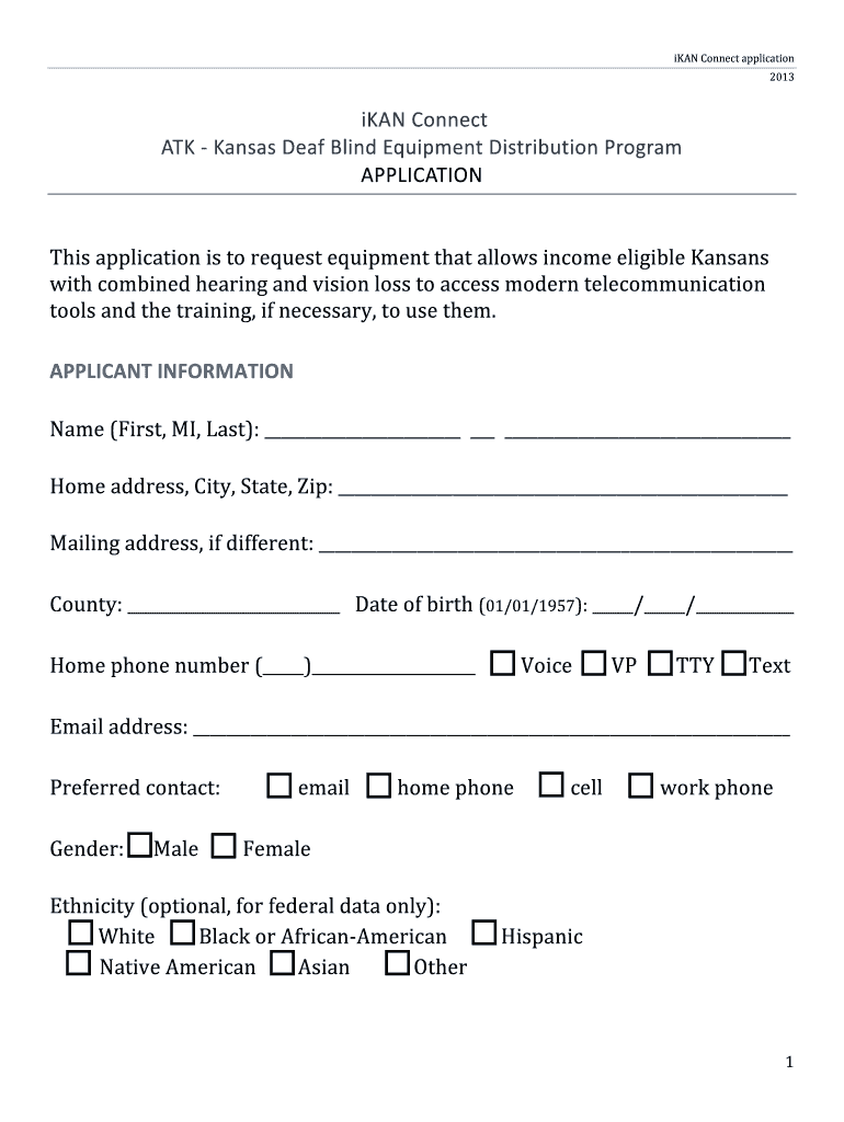 Fillable Online iKAN Connect Application 1-4-13.docx Fax Email Print - pdfFiller