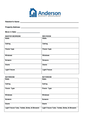 Fillable Online APM Tenant Move In Inspection Form - Anderson Property ...