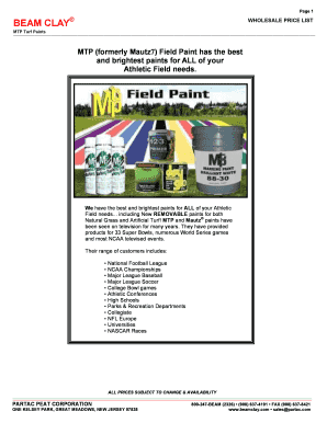 Fillable Online MTP Turf Paints Fax Email Print - pdfFiller
